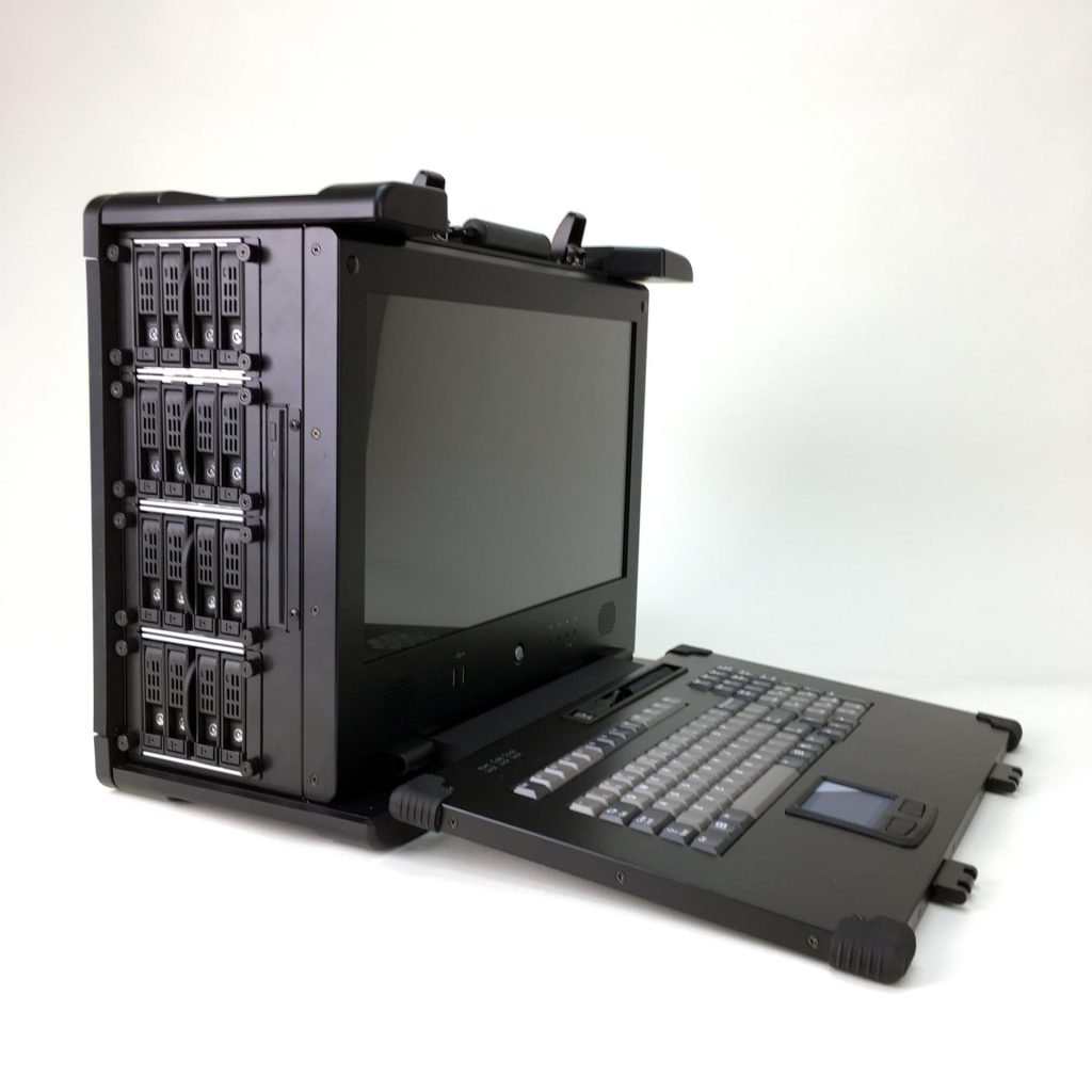 Dual Xeon transportable server / workstation with 16 removable drives